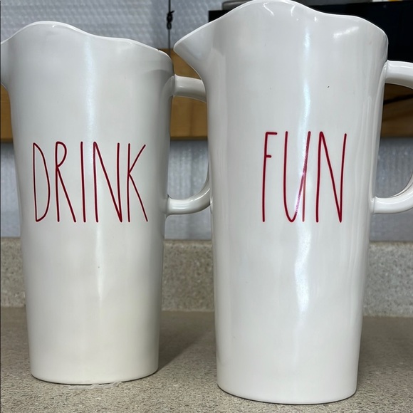 Rae Dunn | Dining | Rae Dunn Melamine Pitcher Set With Red Text | Poshmark